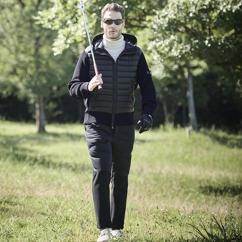 ニットコンビダウン パーカー スポーツ ゴルフウェア ユニセックス アウター 800412 G-stage ジーステージ メンズウエアG-STAGE